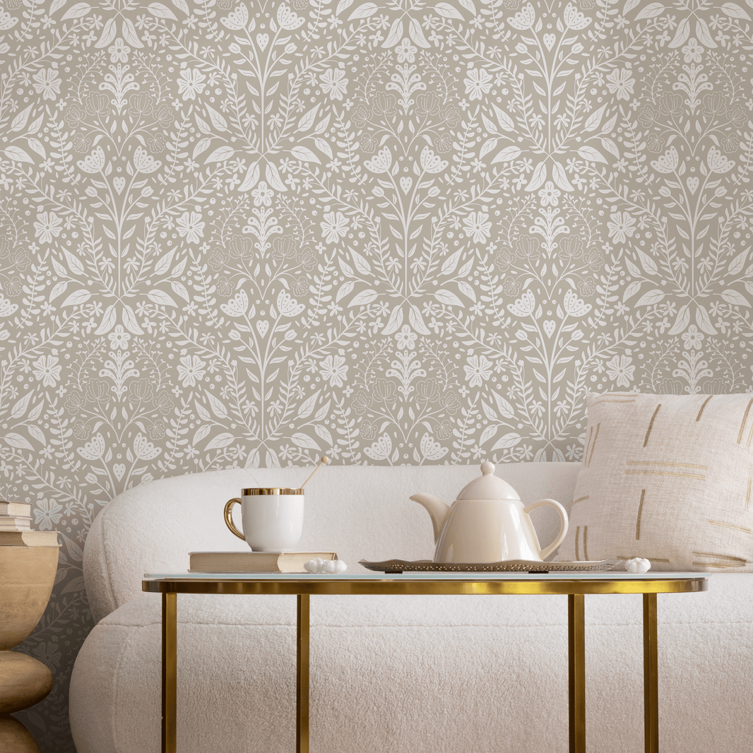 Beige Wallpaper - ONDECOR.COM