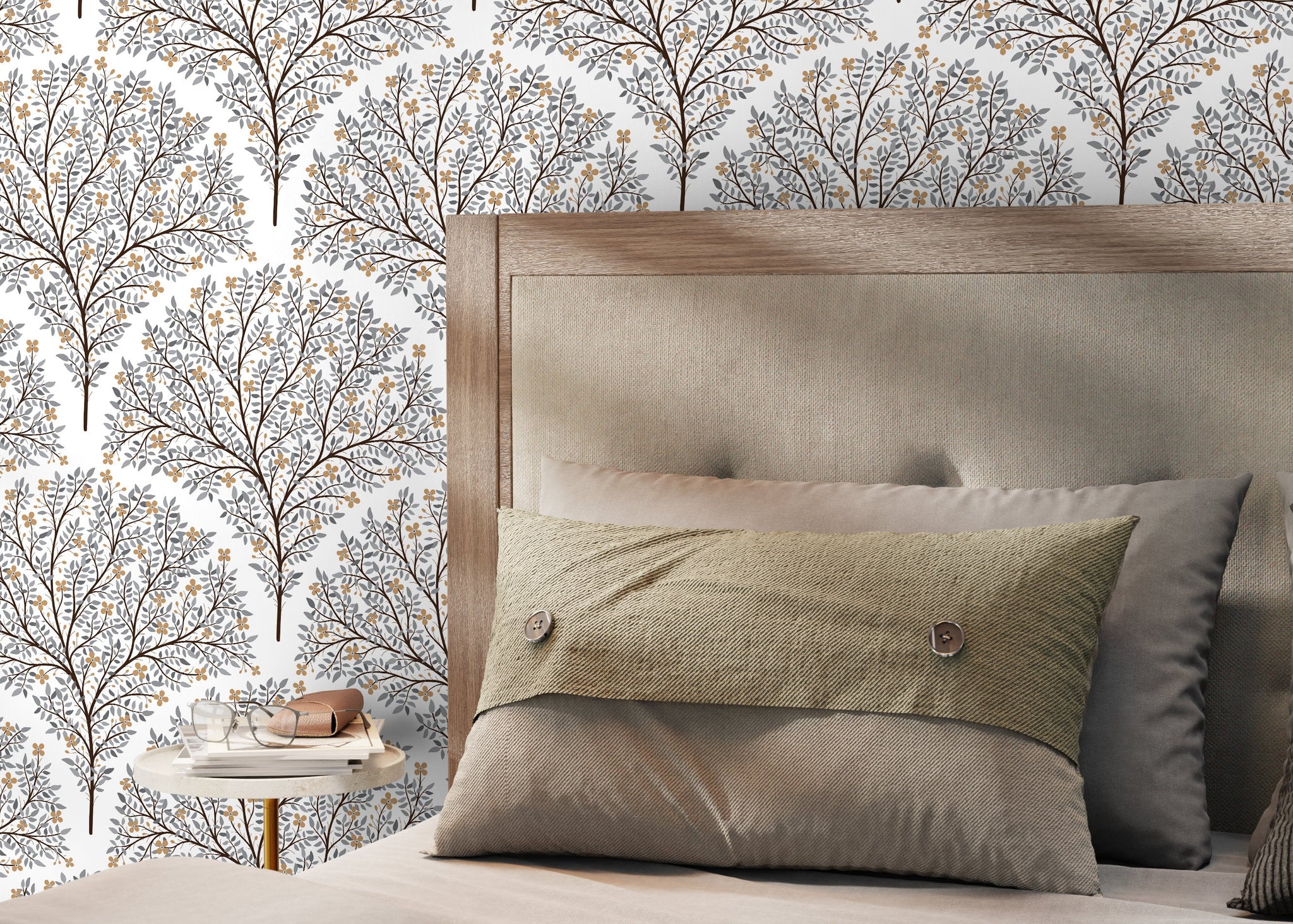 Tree Floral Wallpaper / Peel and Stick Wallpaper Removable Wallpaper H ...