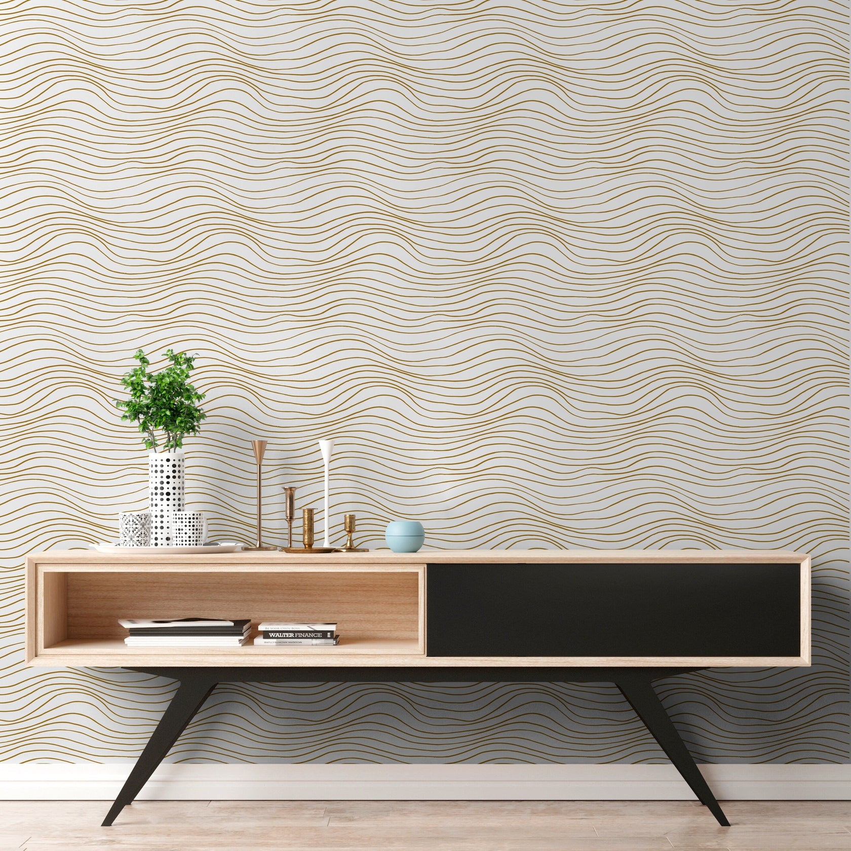 Removable Wallpaper Scandinavian Wallpaper Temporary Wallpaper Peel an ...