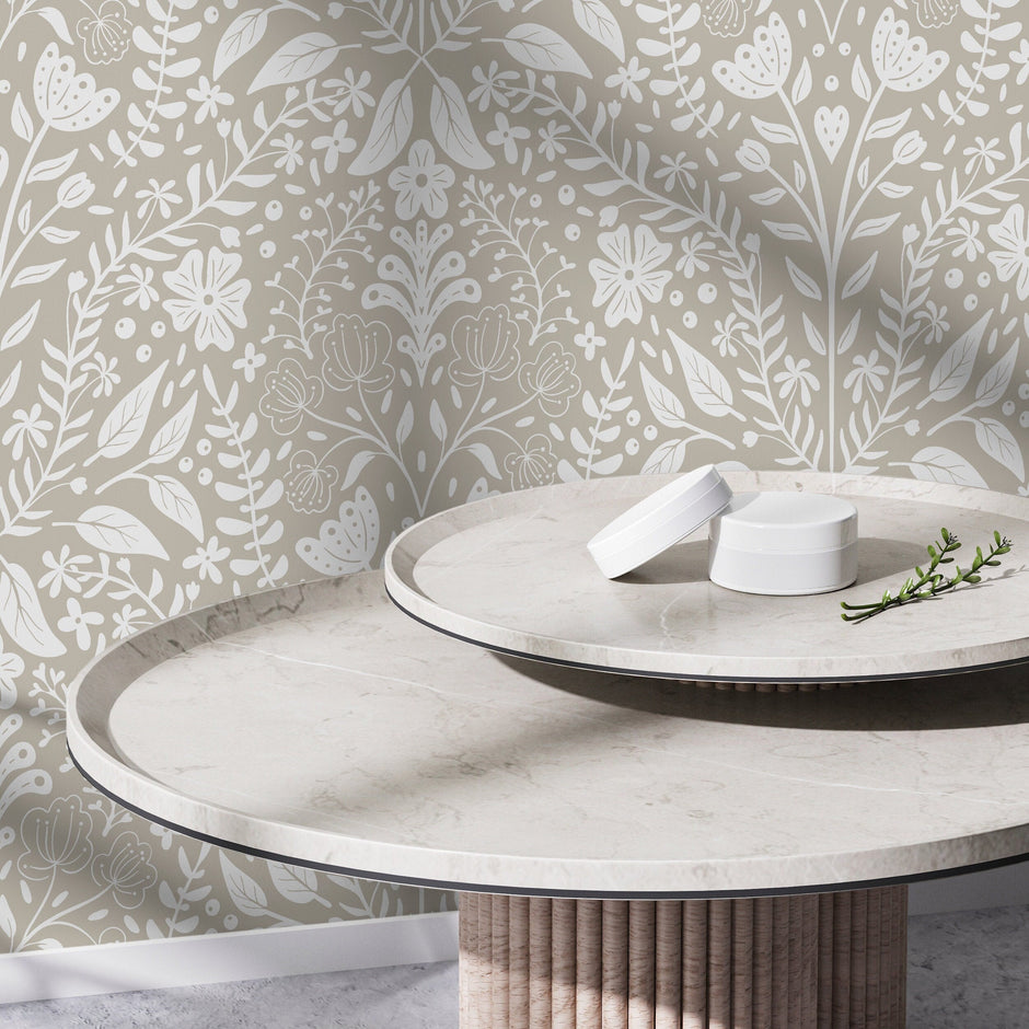 Beige Wallpaper - ONDECOR.COM