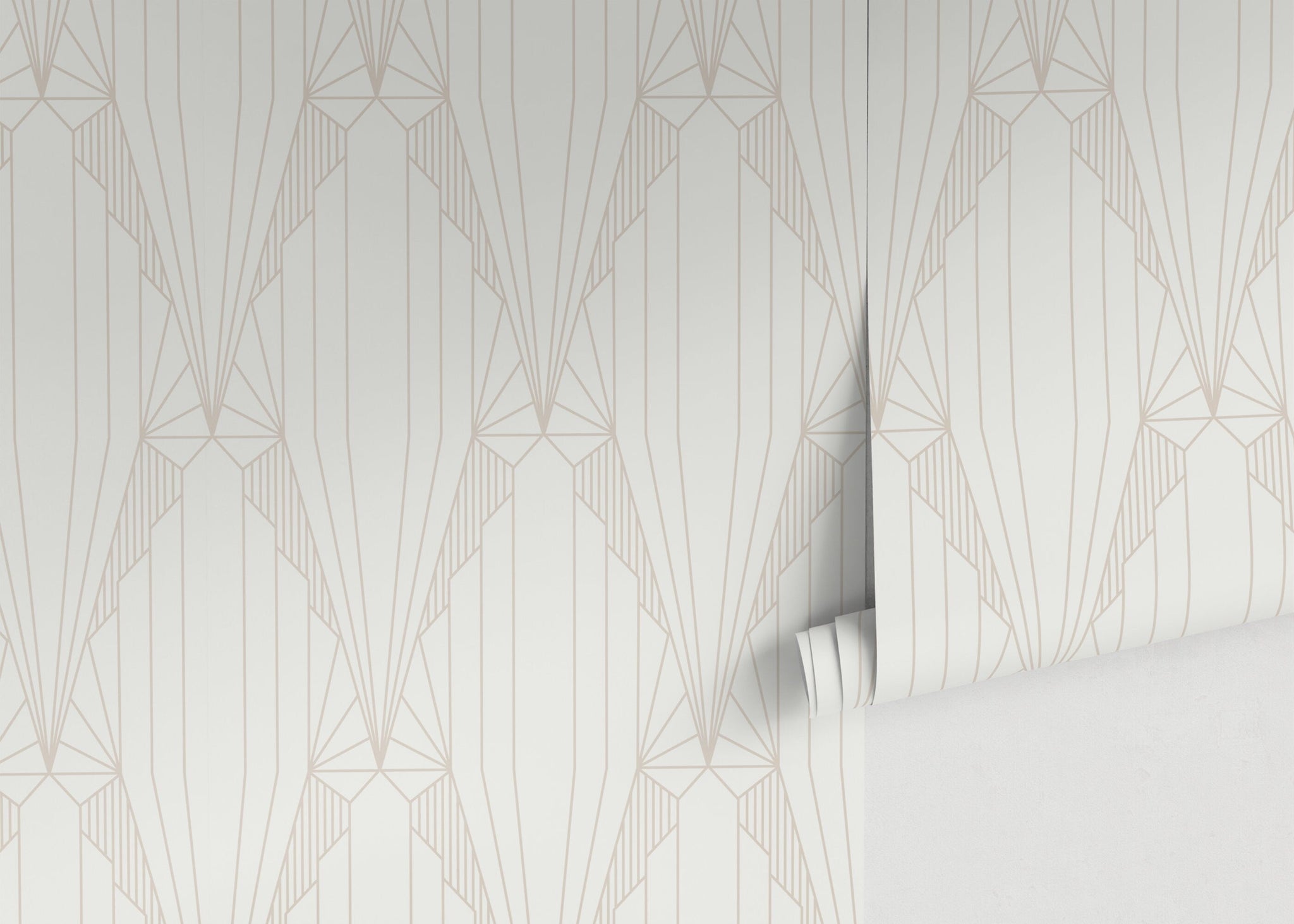 Elegant Neutral Geometric Wallpaper / Peel and Stick Wallpaper Removab ...