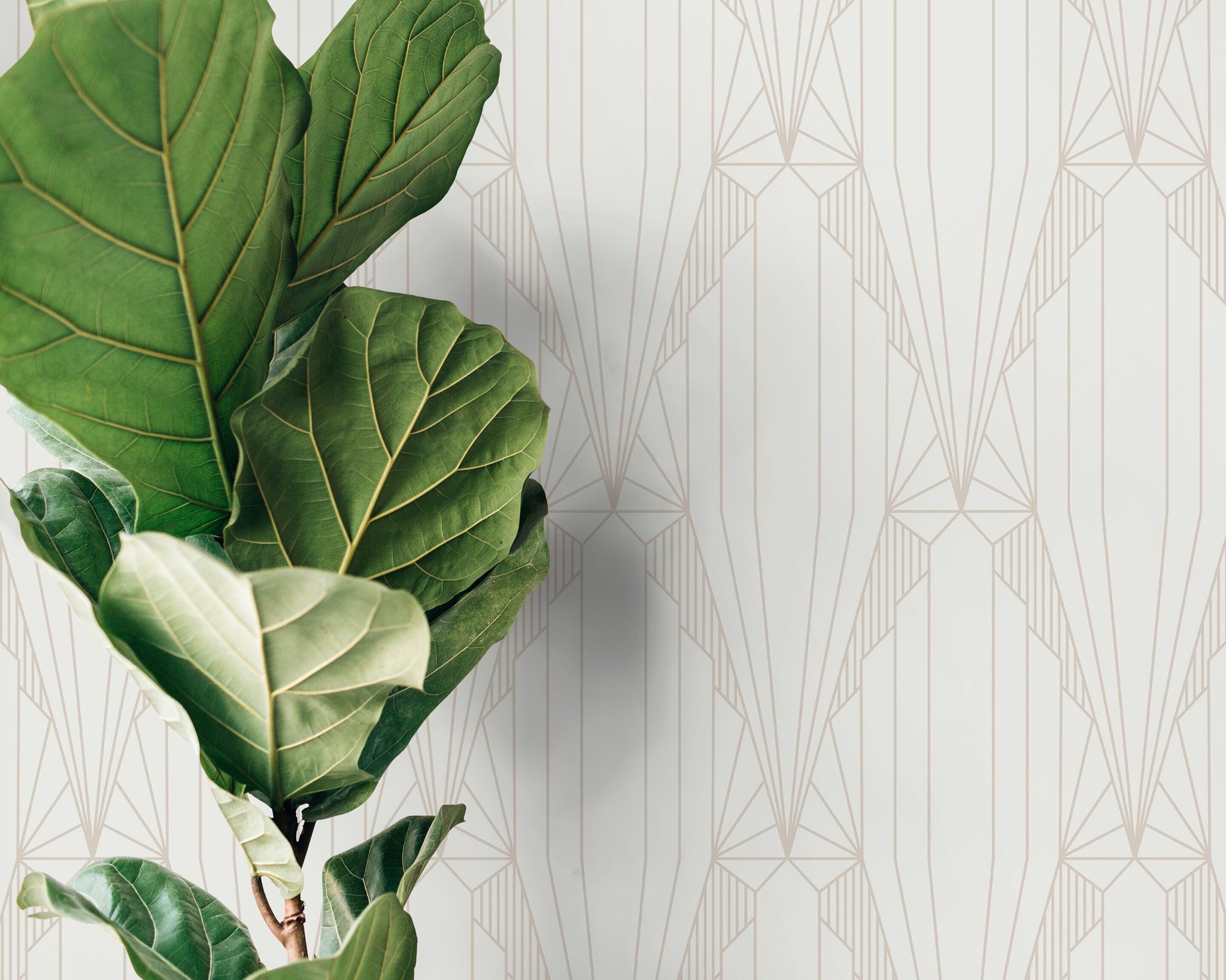 Elegant Neutral Geometric Wallpaper / Peel and Stick Wallpaper Removab ...