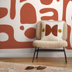 Orange Abstract Art Mural Modern Wallpaper Peel and Stick Wallpaper Ho ...